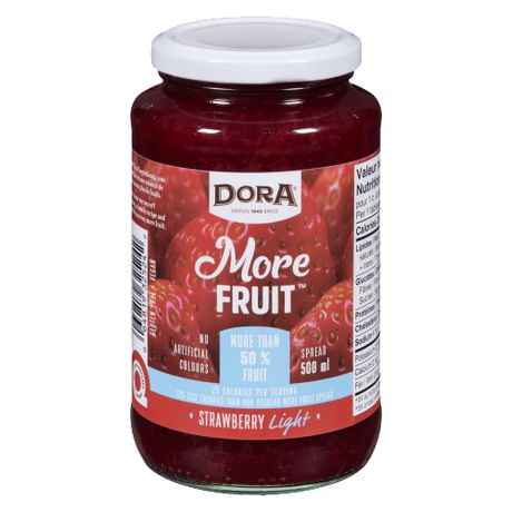 Dora jam more fruit strawberry light 12-500ML | Walmart Canada