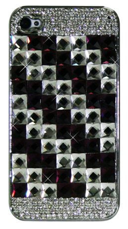 Click here for Exian Case For Iphone 4/4S/4S  Crystals Squares Pa... prices