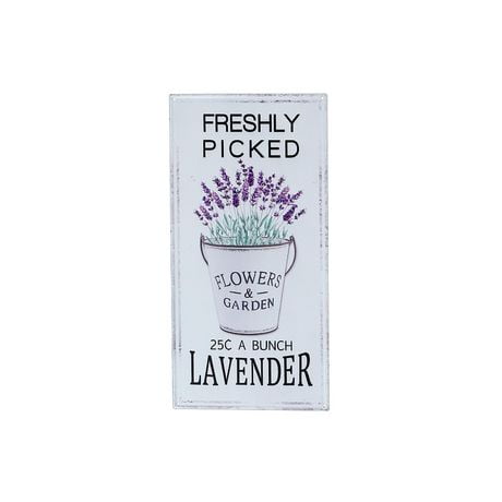 IH Casa Decor Metal Wall Sign Freshly Picked Lavender | Walmart Canada