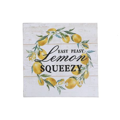 IH Casa Decor Mdf Wall Sign Easy Peasy Lemon Squeezy | Walmart Canada