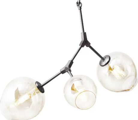 Click here for Plata D Cor Import Inc 3 Lights Pendant Black (4X4... prices