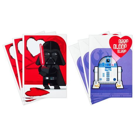 Hallmark Star Wars Valentines Day Cards Assortment for Kids, Darth ...