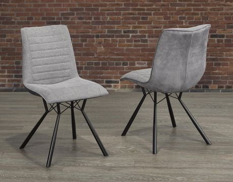 Click here for Brassex Inc Mila Dining Chair  Set Of 2  Grey Grey prices