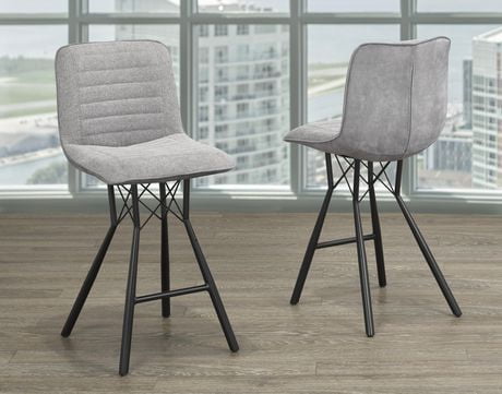 Click here for Brassex Inc Mila Bar Stool  Set Of 2  Grey Grey prices
