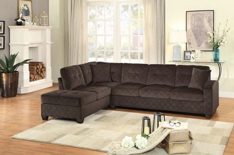 Click here for Topline Home Furnishings Reversible Chocolate Sect... prices