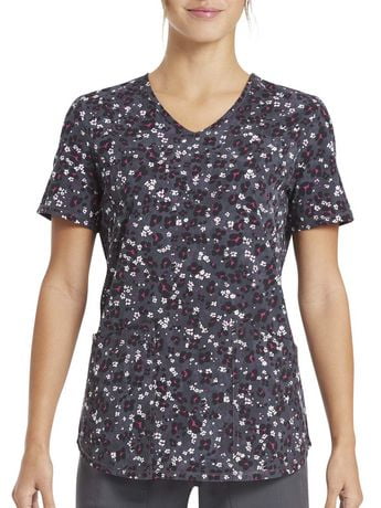 Scrubstar Women's Confetti Leopard V-Neck Print Scrub Top | Walmart Canada