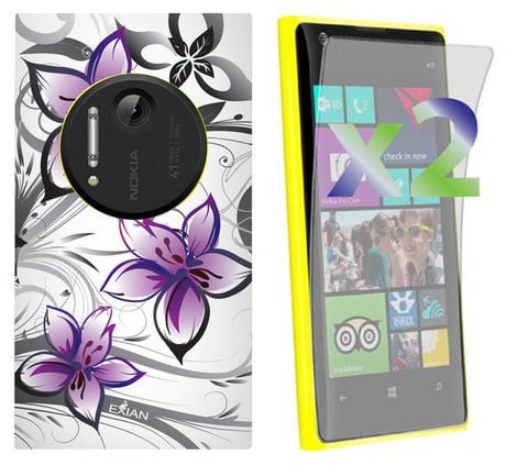 Click here for Exian Case For Lumia 1020  Floral Pattern - White... prices