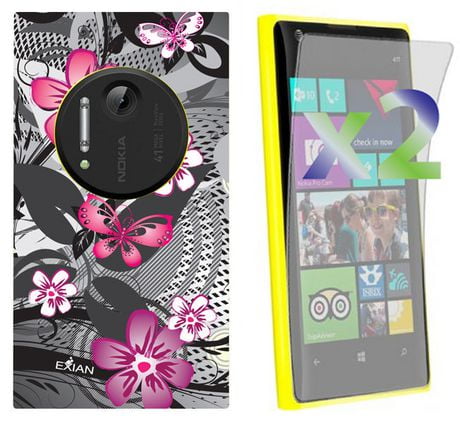 Click here for Exian Case For Lumia 1020  Floral Pattern - Black... prices