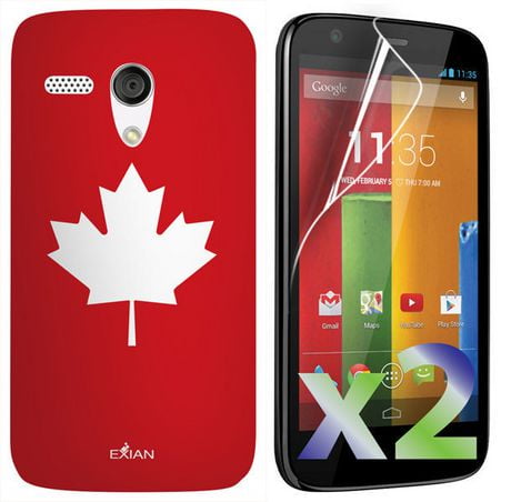 Click here for Exian Case For Moto G - Maple Leaf Design Red prices