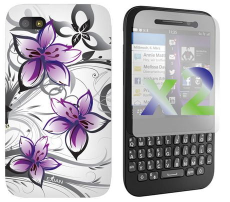 Click here for Exian Case For Blackberry Q5  Floral Pattern - Whi... prices