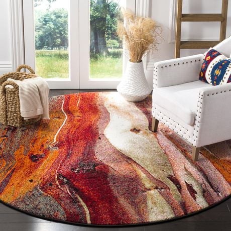 Click here for Safavieh Glacier Aleesha Abstract Area Rug Red / M... prices