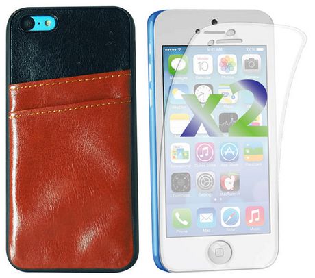 Click here for Exian Leather Case With Card Slot For Iphone 5C -... prices