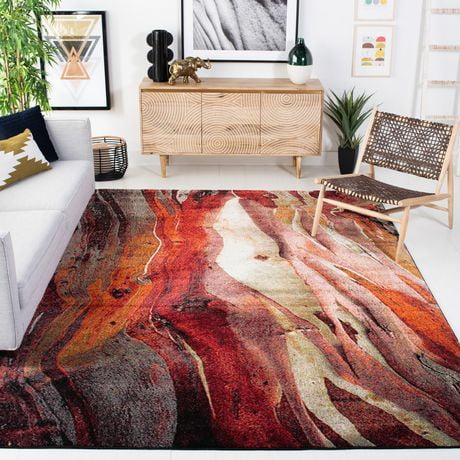 Click here for Safavieh Glacier Aleesha Abstract Area Rug Red / M... prices