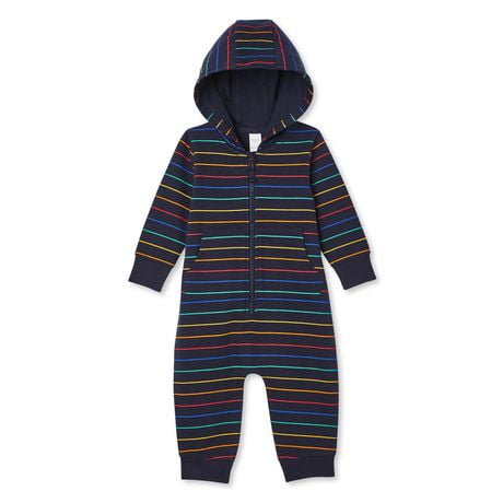 Click here for George Baby Boys French Terry Romper Navy 3-6 Mont... prices