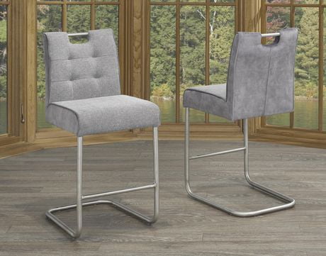 Click here for Brassex Inc Bmisha Bar Stool  Set Of 2  Grey Grey prices