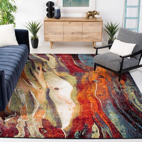 Click here for Safavieh Glacier Aleesha Abstract Area Rug Red / G... prices