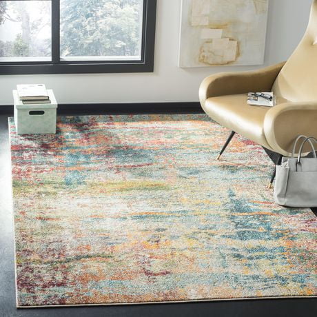 Click here for Safavieh Monaco Rowena Abstract Area Rug Teal / Or... prices