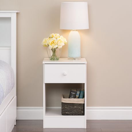 Click here for Prepac Astrid White Tall 1-Drawer Nighstand White prices