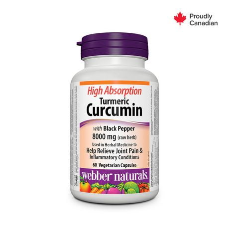 Webber Naturals Turmeric Curcumin High Absorption with Black Pepper ...