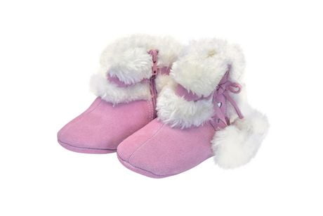 Click here for Rose Et Chocolat Baby Moccasinz Boot Pom Pom Pink... prices
