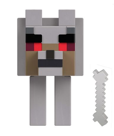 Minecraft Toys 3.25-inch Action Figure Hostile Wolf Collection ...