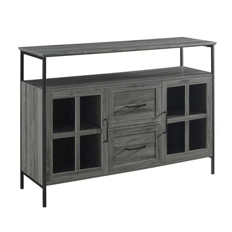Radcliff 48" Industrial 3 Door Buffet - Slate Grey | Walmart Canada