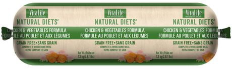 VitaLife Natural Diets Dog Food Roll Chicken & Vegetables Formula ...