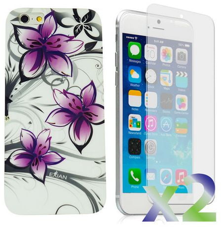 Click here for Exian Case For Iphone 6 Plus  Floral Pattern - Whi... prices