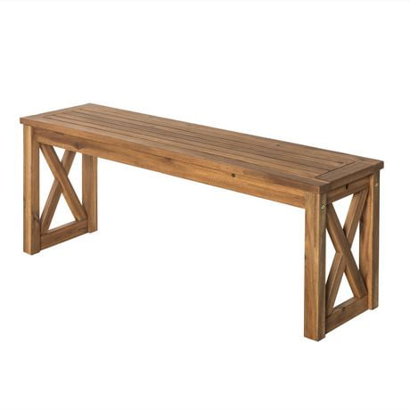 Click here for Manor Park Acacia Wood X Frame Outdoor Patio Bench... prices
