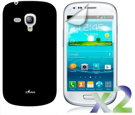 Click here for Exian Case For Samsung Galaxy S3 Mini  Plain - Bla... prices