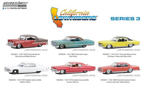 1:64 GreenLight California Lowriders Die-Cast Vehicles Series 3 ...