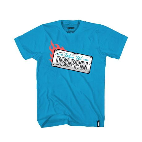 Click here for Boys Fortnite Dropp1n Plate T-Shirt Blue M prices