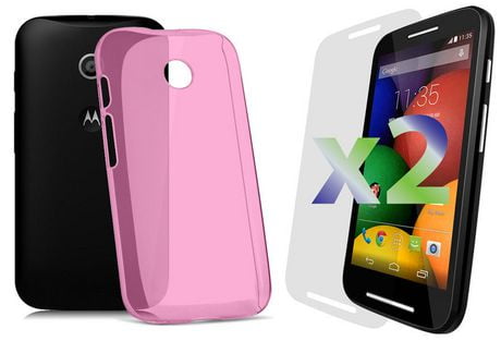 Click here for Exian Transparent Case For Moto E Pink prices