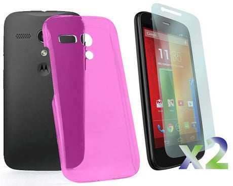 Click here for Exian Transparent Case For Moto G - Pink Pink prices