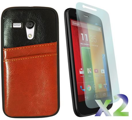 Click here for Exian Leather Case With Card Slot For Moto G - Bro... prices
