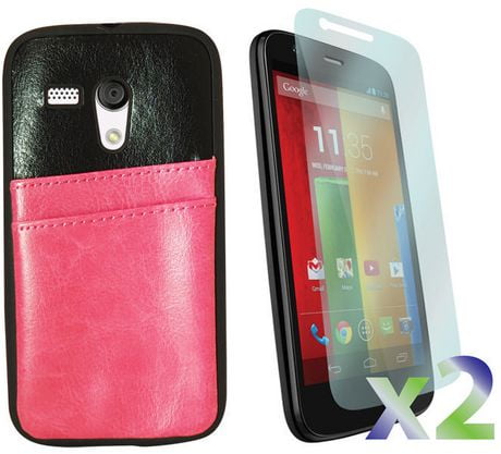 Click here for Exian Leather Case With Card Slot For Moto G - Pin... prices