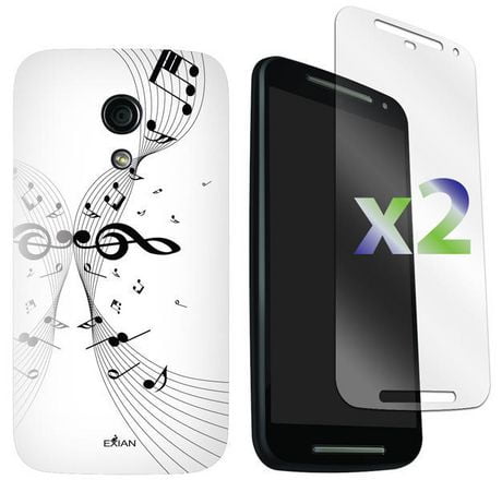 Click here for Exian Case For Moto G2  Musical Notes - White Whit... prices