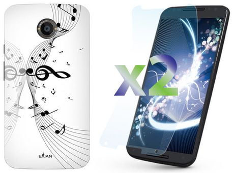 Click here for Exian Case For Moto X2  Musical Notes - White Whit... prices