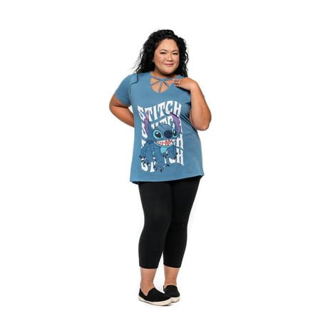 Ladies Plus Disney Lilo & Stitch Short Sleeve Fashion Top - Walmart.ca