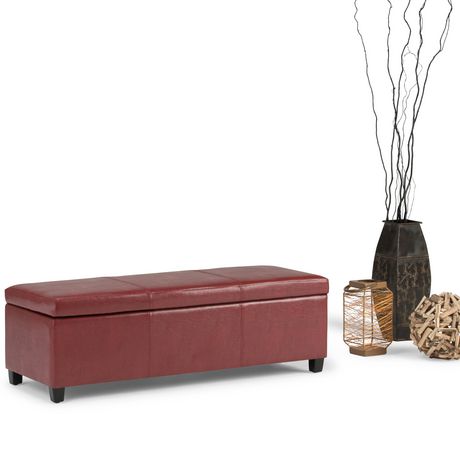 WyndenHall Franklin Large Rectangular Storage Ottoman Bench | Walmart ...