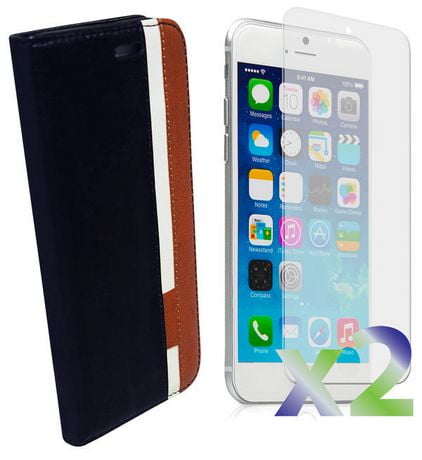 Click here for Exian Leather Wallet Case For Iphone 6 Plus - Blac... prices