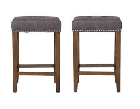 Click here for Heavenly Collection Grey Backless Counter Stool Gr... prices