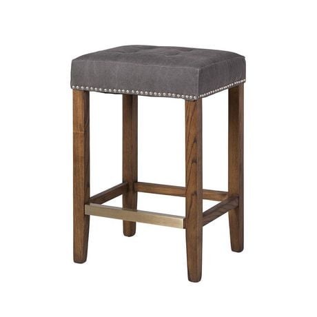 Click here for Heavenly Collection Grey Backless Counter Stool Gr... prices