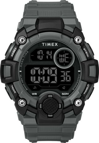 Click here for Timex Dgtl A-Game 50Mm Resin Strap Watch Grey prices