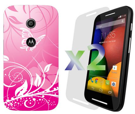 Click here for Exian Case For Moto E  Butterflies And Flowers - P... prices