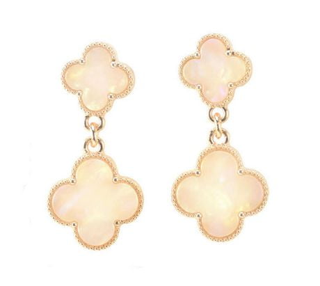 Click here for Allison Rose Atelier - Off White Double Clover Qua... prices
