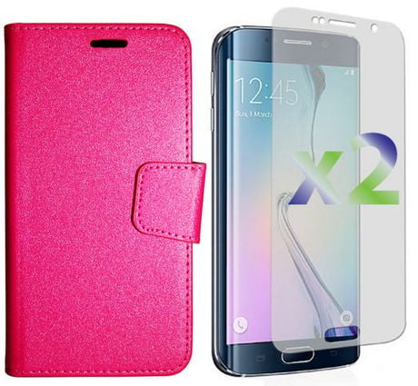 Click here for Exian Wallet Case For Samsung S6 Edge - Hot Pink H... prices