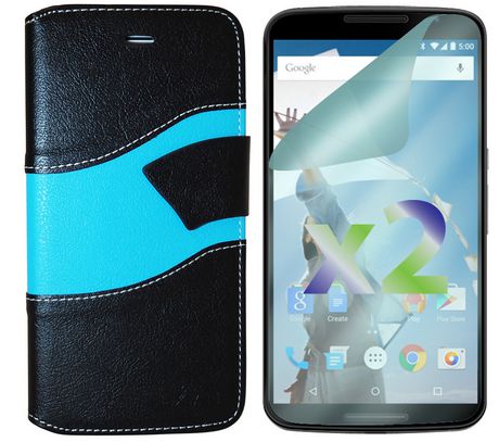 Click here for Exian Wallet Case For Nexus 6  Wave Pattern - Blac... prices