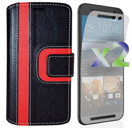 Click here for Exian Wallet Case For Htc One M9  Striped Pattern... prices