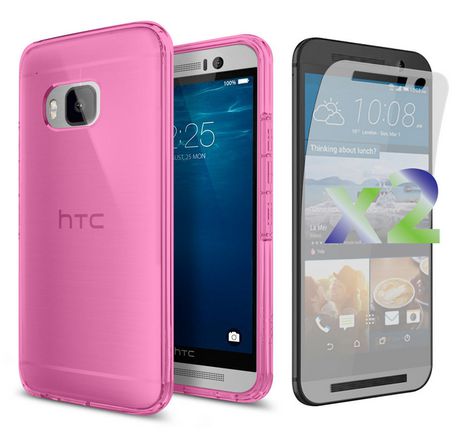 Click here for Exian Transparent Case For Htc One M9 - Pink Pink prices